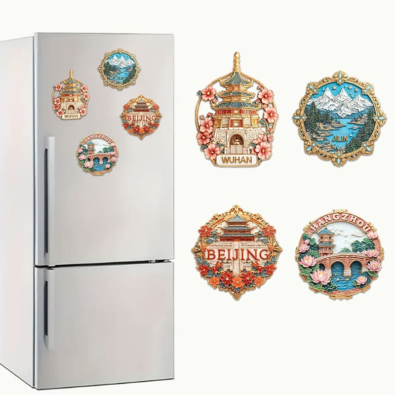 City Landmark Metal Fridge Magnet Souvenir – Beijing Temple of Heaven ...